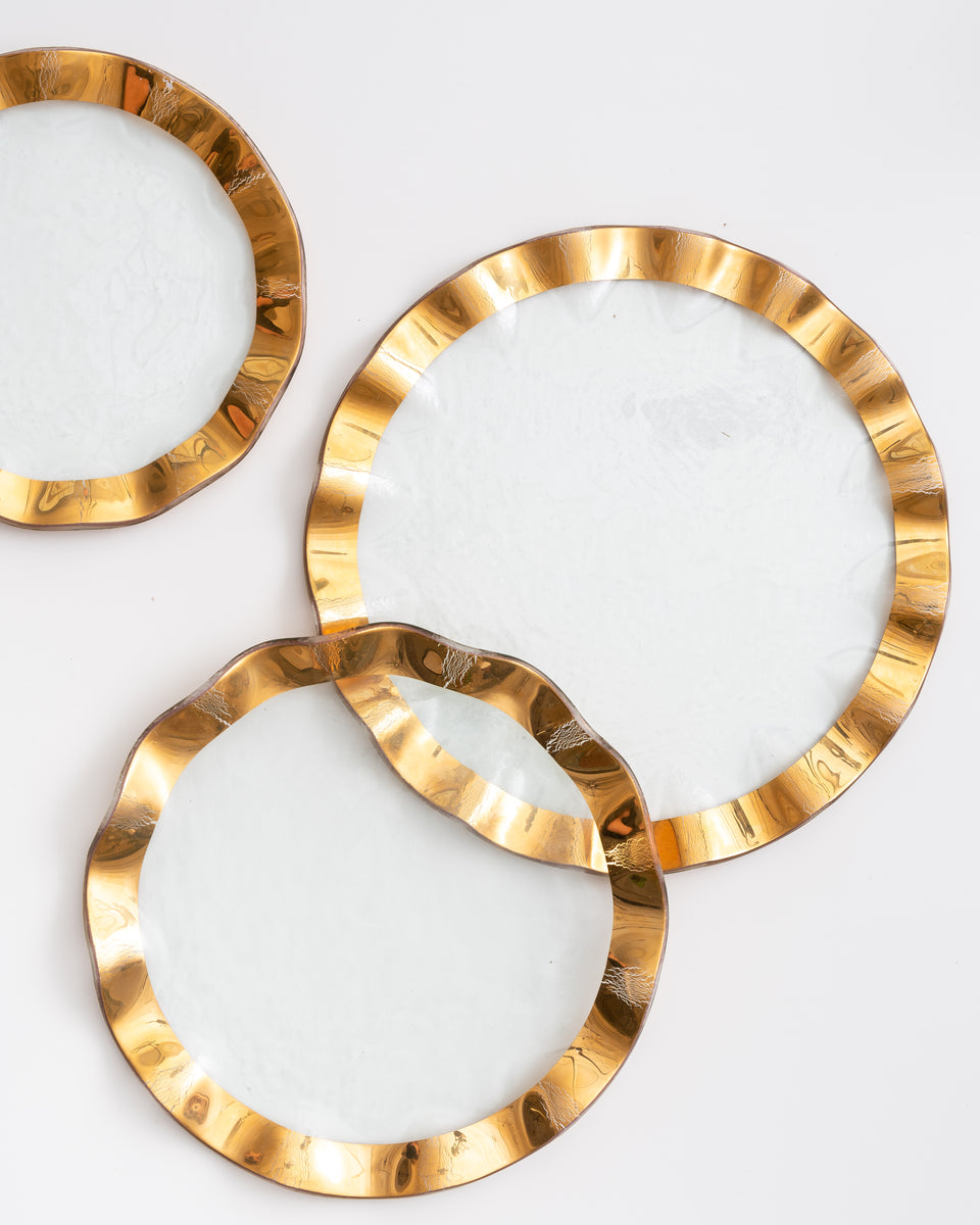 Ruffle Dinner Plate | Rent | Gold – Maison de Carine