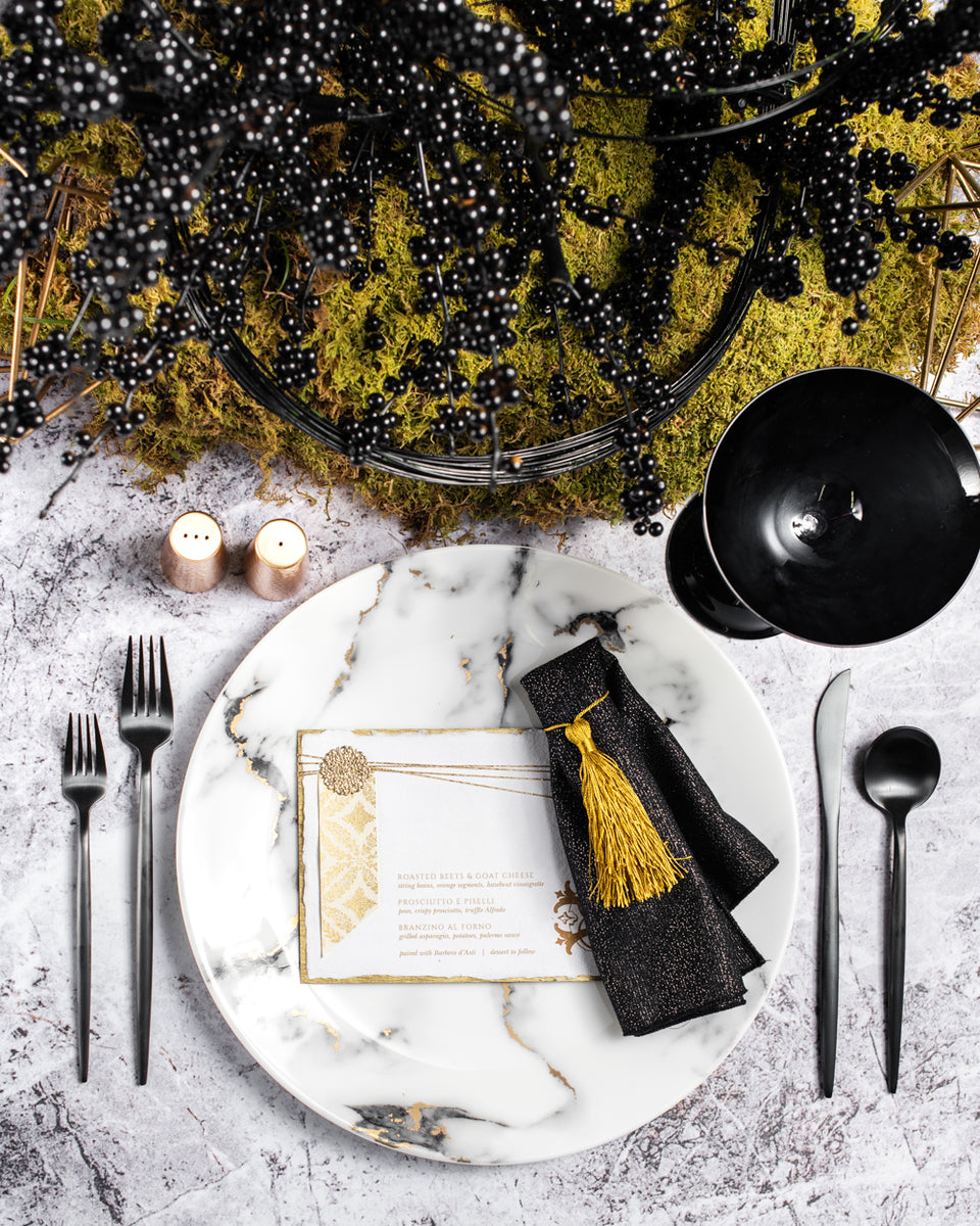 24K Marble Charger Plate | Rent – Maison de Carine